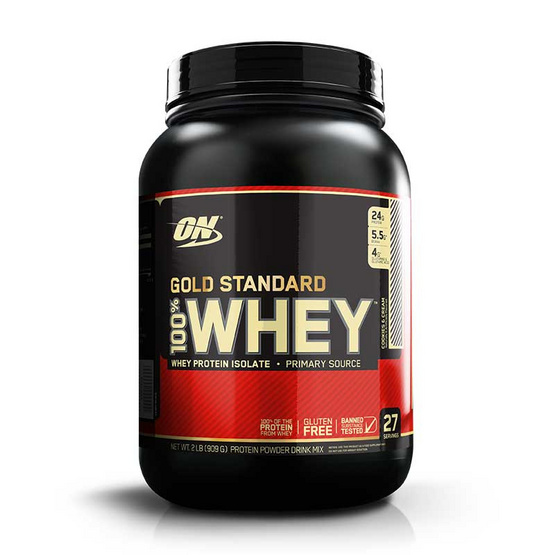 ON Optimum Whey protein เวย์โปรตีน รุ่น Gold ขนาด 2 lbs รสคุ๊กกี้แอนด์ ...