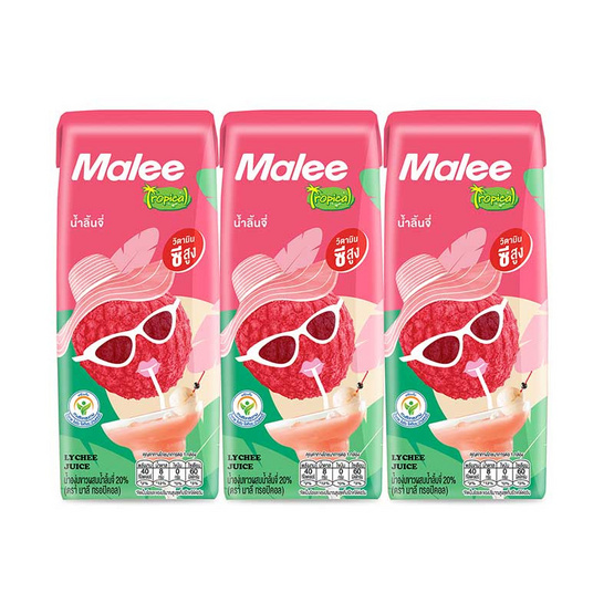 มาลี ทรอปิคอล น้ำลิ้นจี่ 20% 180มล. (ยกลัง 36 กล่อง) - ThaiPick