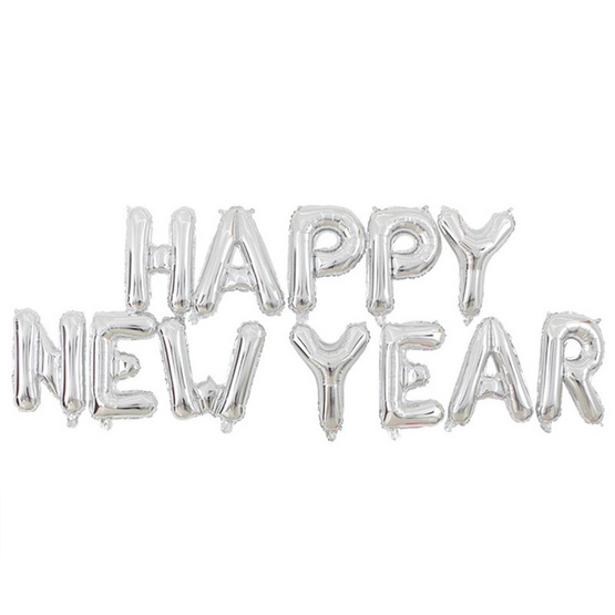 7Online ลูกโป่งฟรอยตัวอักษร HNY สีเงิน - ThaiPick