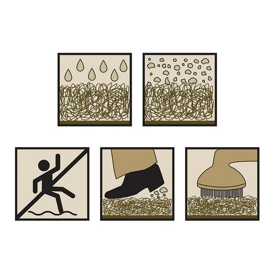 WSP พรมดักฝุ่นรุ่น WORM MAT สีเทา ขนาด 60x90 ซม. - ThaiPick