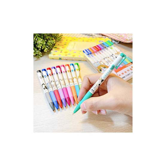JAVA ปากกาลูกลื่น Naong 0.38mm. (ชุด 10 สี 11 ด้าม) ด้ามลายน้องแมว ...