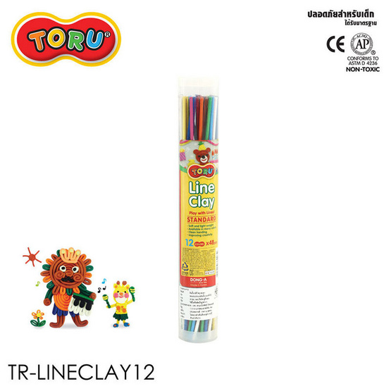 DONG-A ดินปั้นแบบเส้น 12 สี TORU Line Clay - ThaiPick