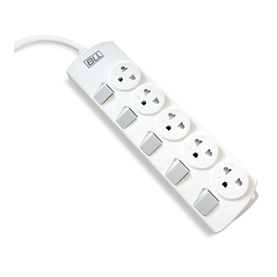 BLL ปลั๊กไฟ 5 สวิตต์ 5 ช่อง สายยาว 10 เมตร รุ่น B73 - ThaiPick