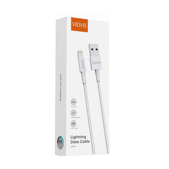 Vidvie สายชาร์จ Lightning รุ่น CB477 - White - ThaiPick