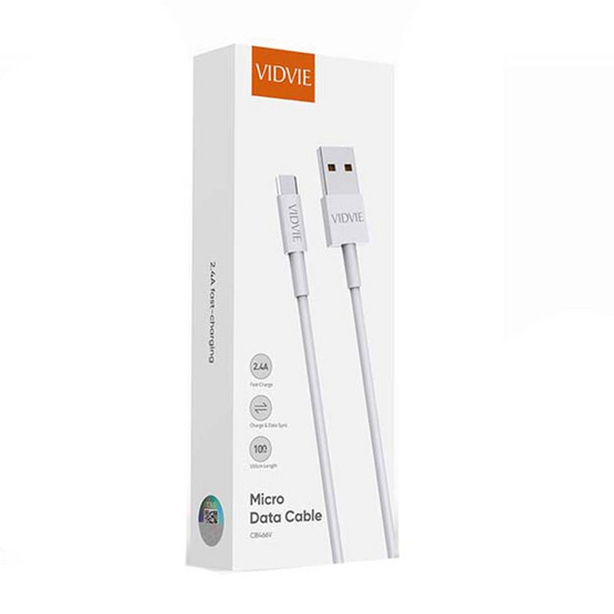 Vidvie สายชาร์จ Lightning รุ่น CB477 - White - ThaiPick