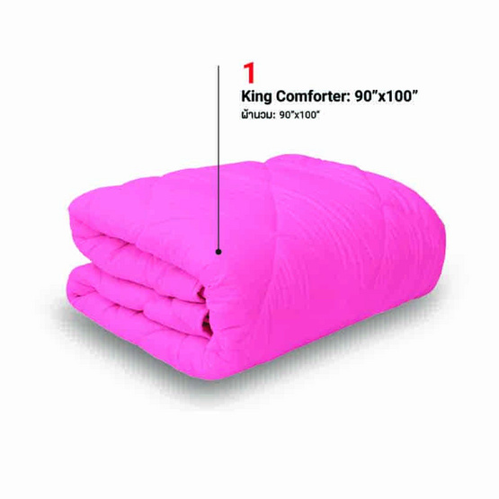 Frolina Microtex ผ้านวมขนาด 90x100 นิ้ว SF008 Bubblegum Pink - ThaiPick